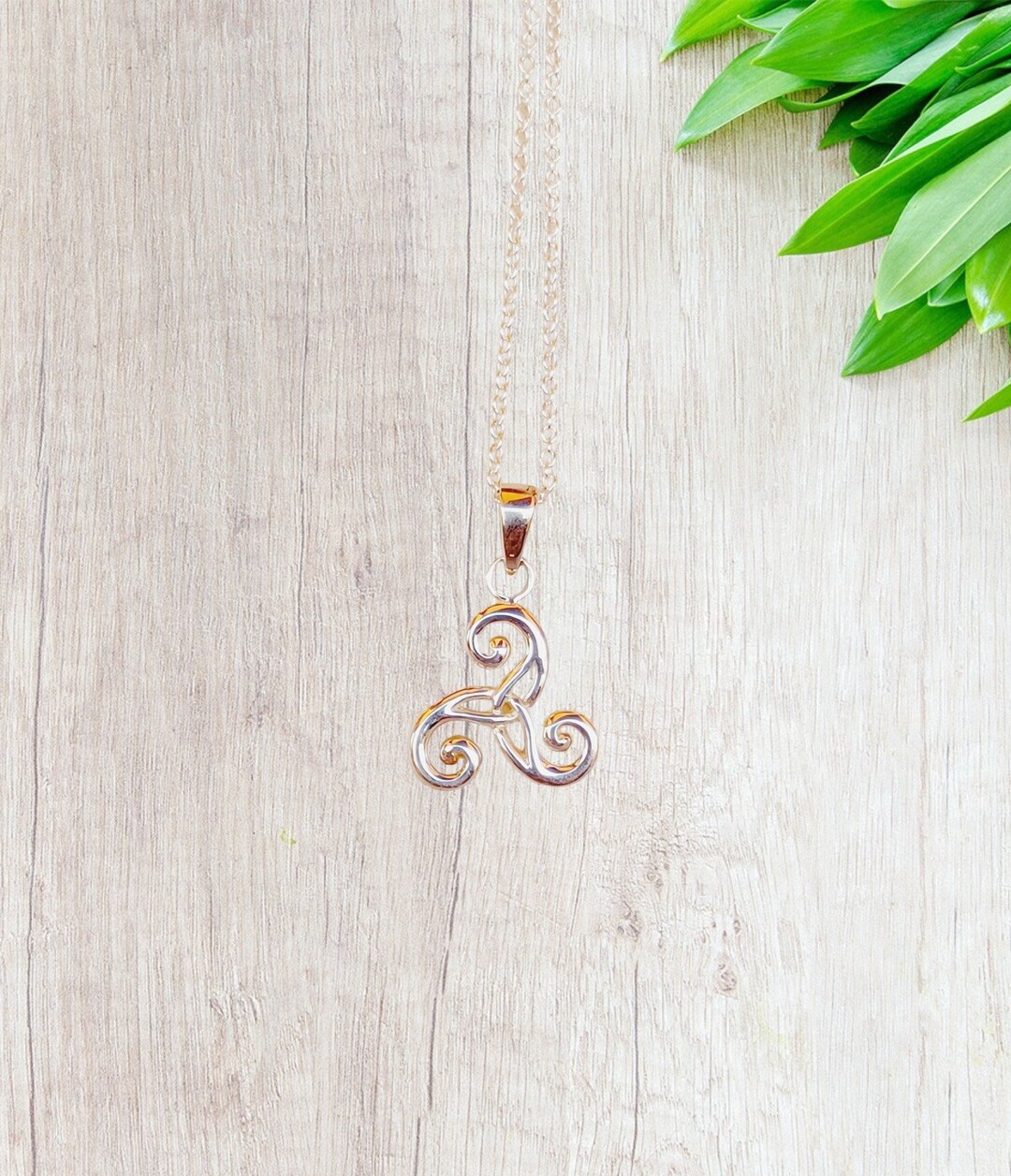 Triskelion Pendant With Triquetra Infinity Knot, Sterling Silver Celtic ...