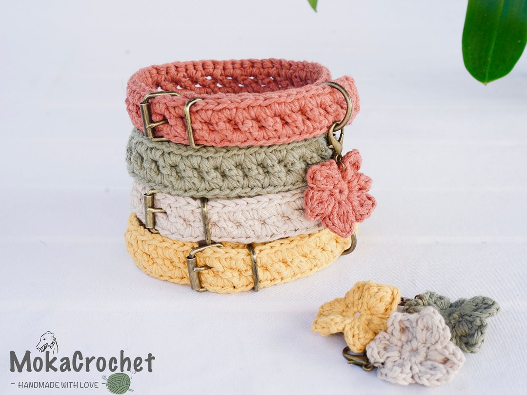 Dog Collar & Leash Crochet Pattern PDF + Video | Boho Pet Accessory ...