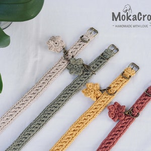 Dog Collar & Leash Crochet Pattern PDF + Video | Boho Pet Accessory ...