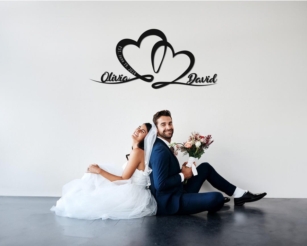 Personalized Wedding Metal Sign Personalized Wedding Gift for Couple ...