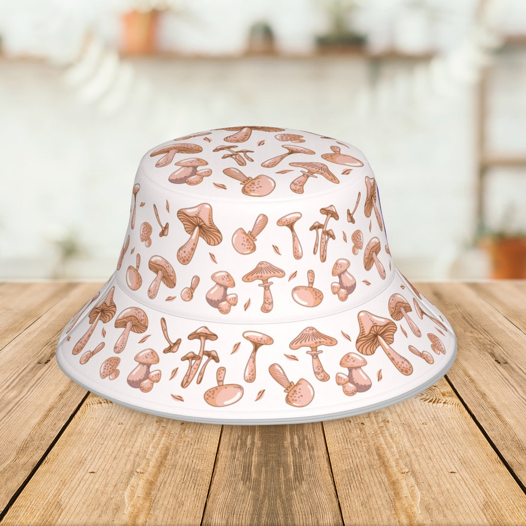 Creative Mushroom Bucket Hat Chic Beach Hat, Trippy Reversible Hat ...