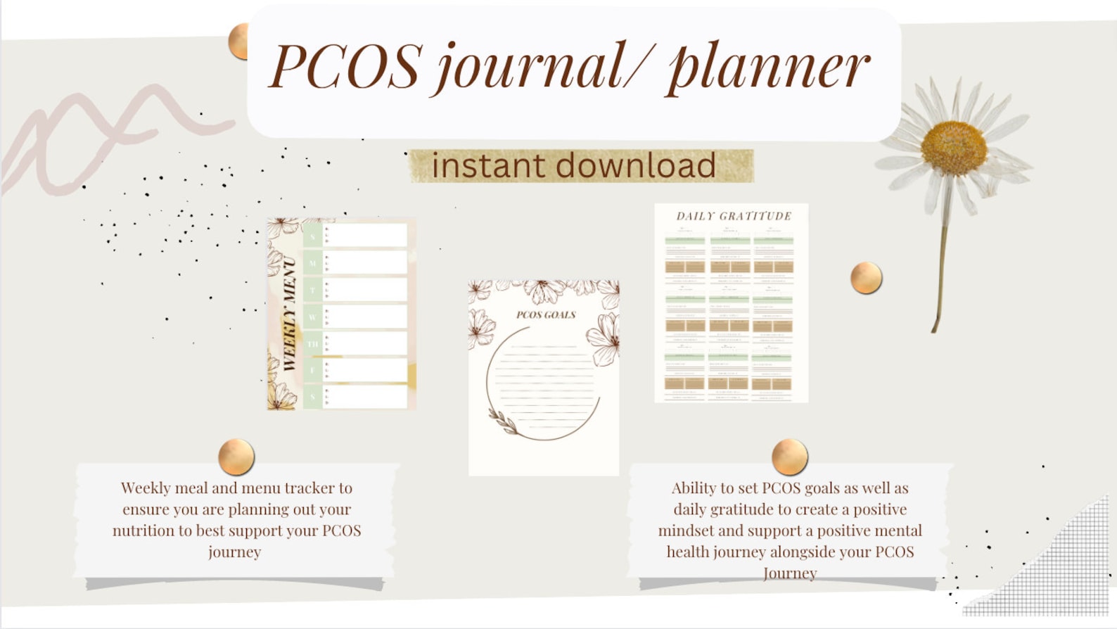 PCOS Digital Journal / Planner | PCOS Printable Journal | Pcos Journal ...