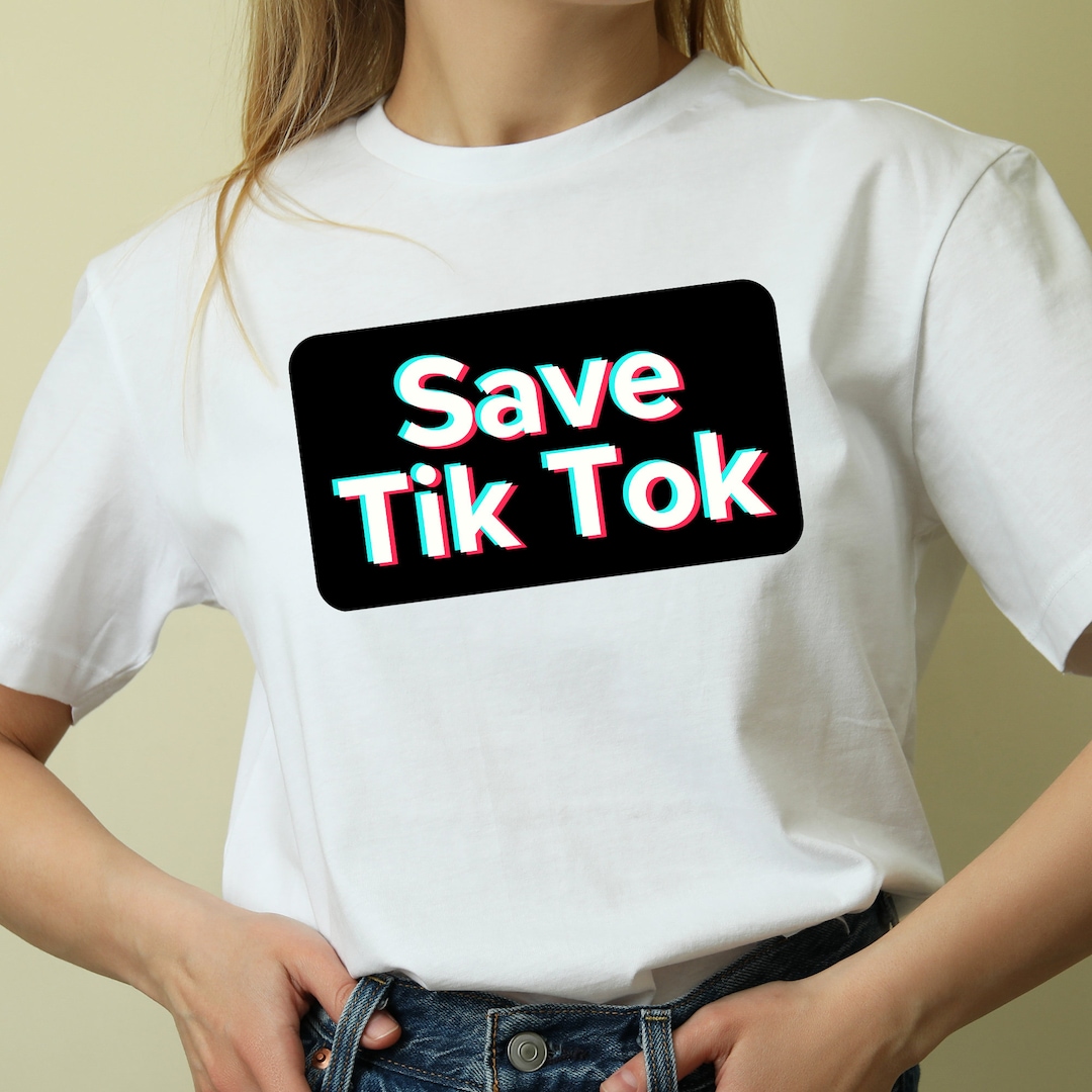 Save Tik Tok white Letters Unisex Heavy Cotton Tee - Etsy
