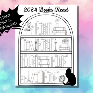 2024 Bookshelf Reading Tracker Printable - Etsy