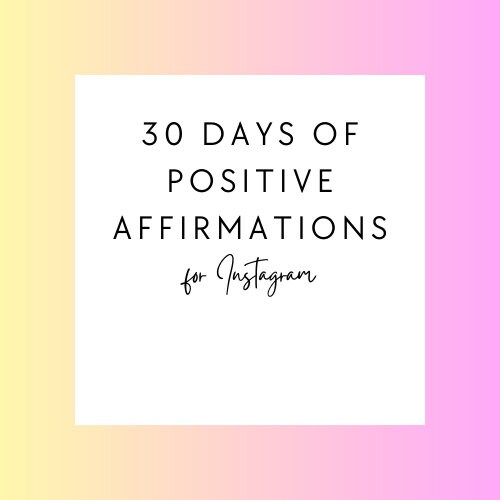 30 Days of Positive Affirmations for Instagram - Etsy