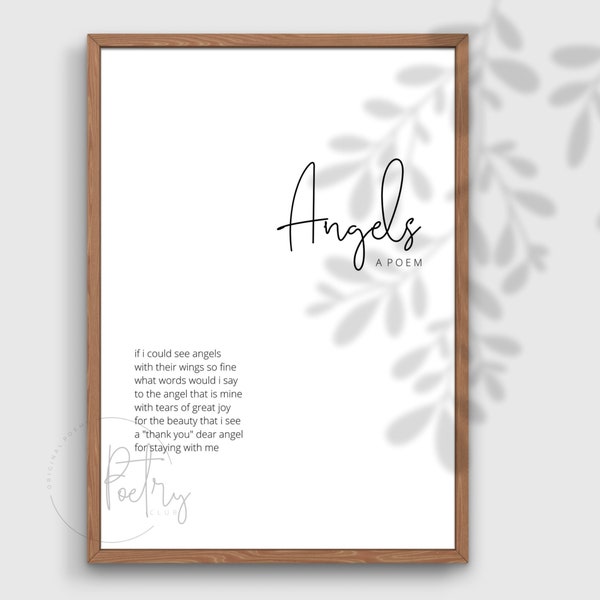 Angels Poem - Etsy