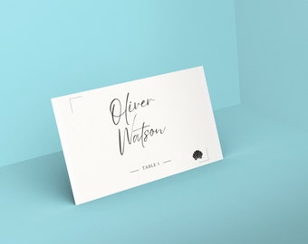 Personalized Printed Wedding Place Cards With Meal Choice Table Name ...