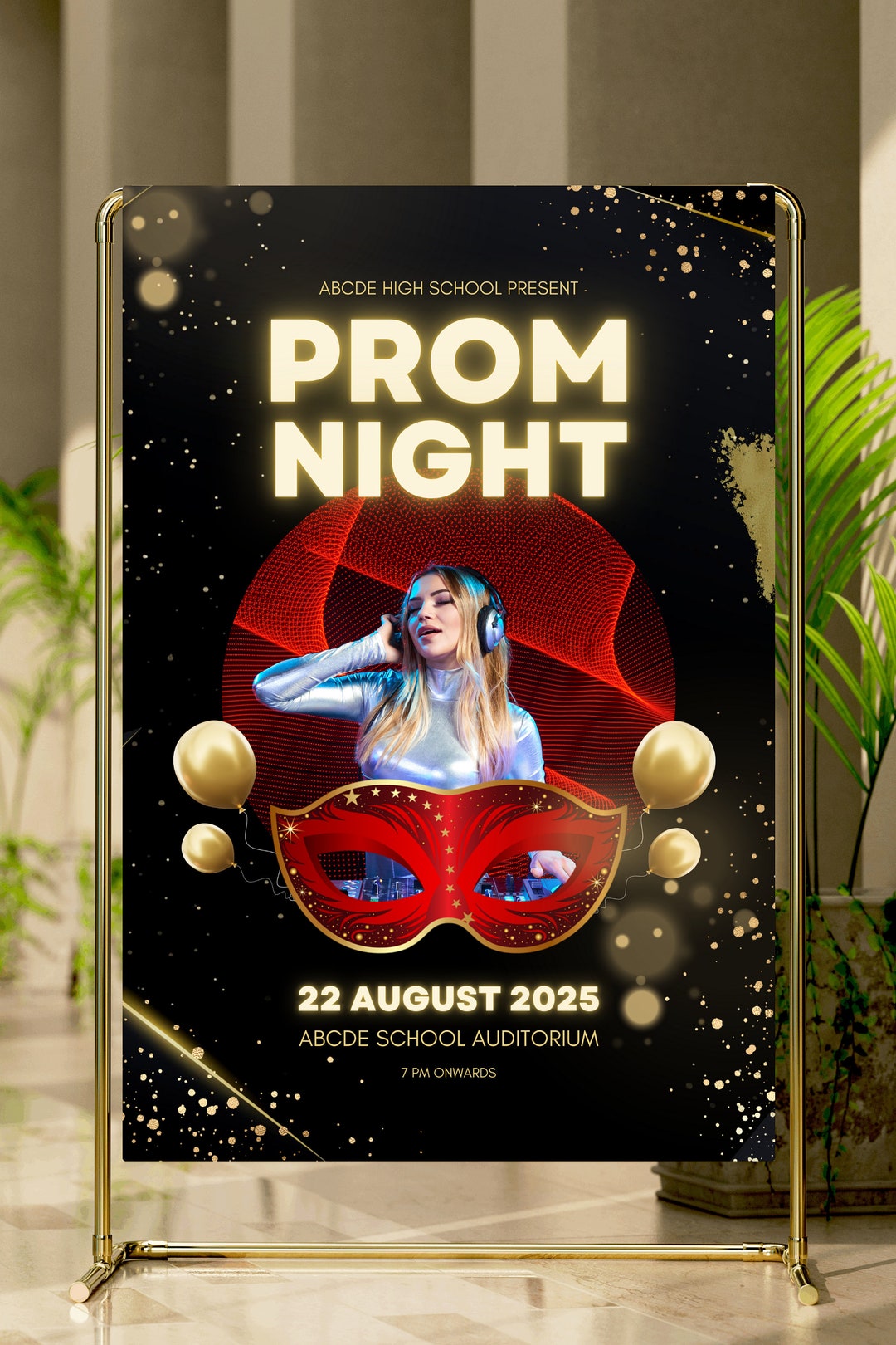 PRINTED Minimalist Prom Welcome Sign Template, Welcome Prom Sign,disco ...