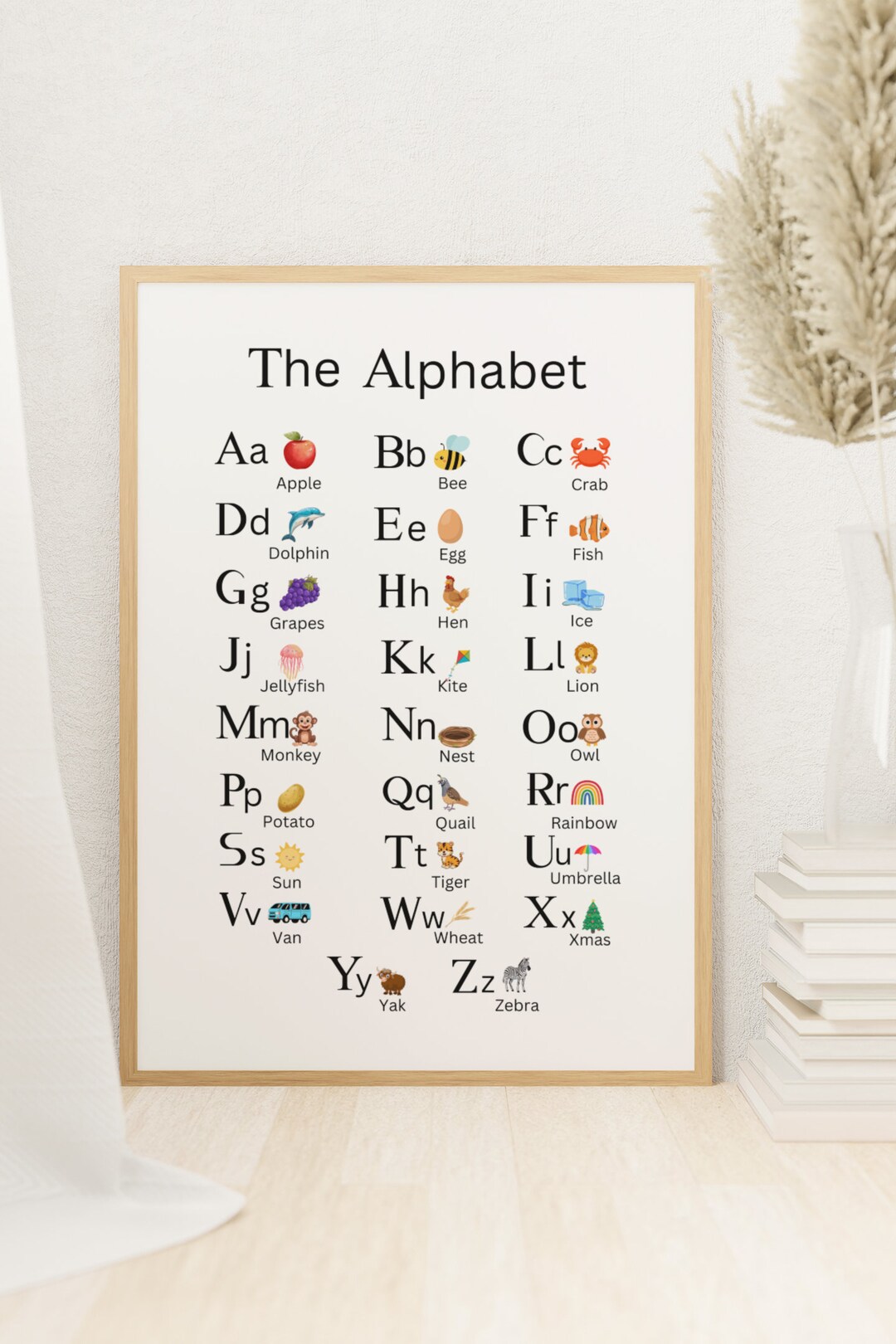 Educational Posters, Kids Prints, Neutral Alphabet Number Prints ...
