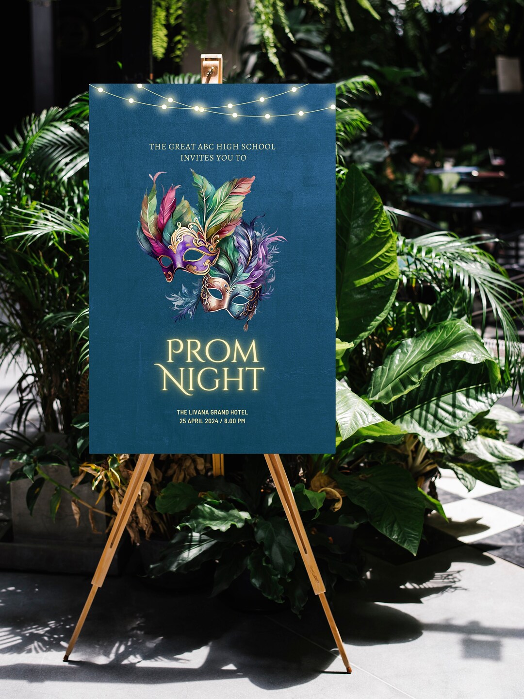 PRINTED Minimalist Prom Welcome Sign Template, Welcome Prom Sign,disco ...