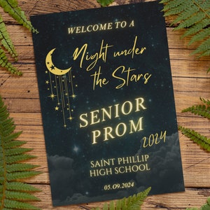 PRINTED Minimalist Prom Welcome Sign Template, Welcome Prom Sign,disco ...