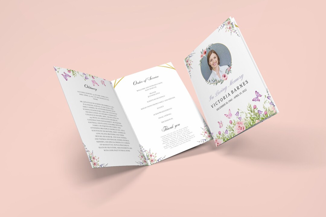 Personalized Printed / Digital Funeral Prayer Card, Memorial Prayer ...