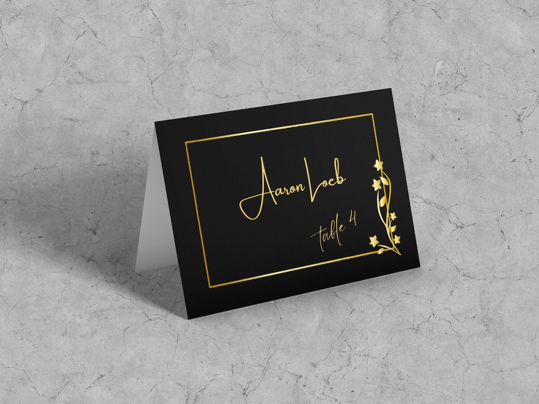 Personalized Printed Wedding Place Cards With Meal Choice Table Name ...