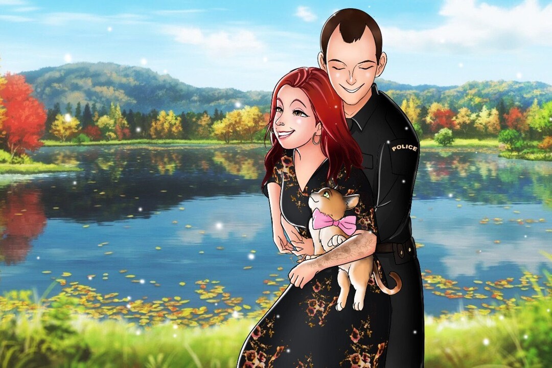 Custom Famous Style Portrait, Cartoon Style Couple Gift, Couple ...
