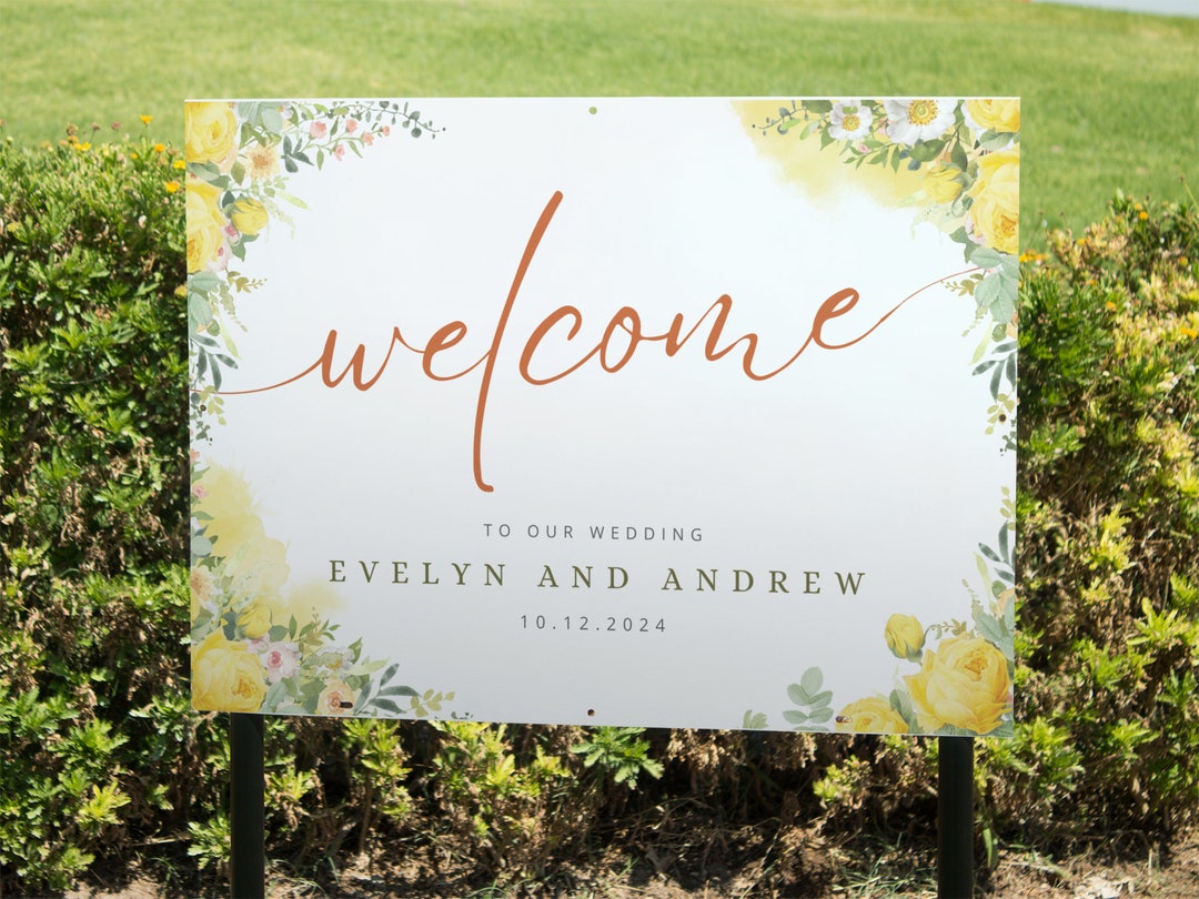 Minimalist Wedding Welcome Sign, Welcome Wedding Sign, Modern Wedding ...