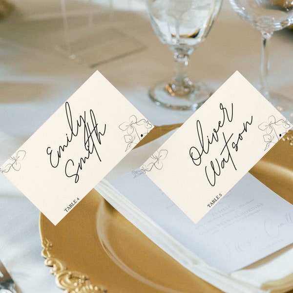 Wedding Place Cards With Meal Choice - Etsy