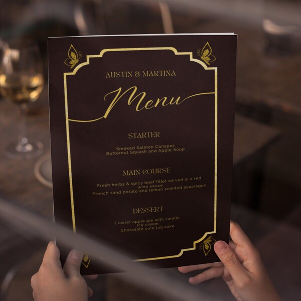 Personalized Menu Cards - Etsy