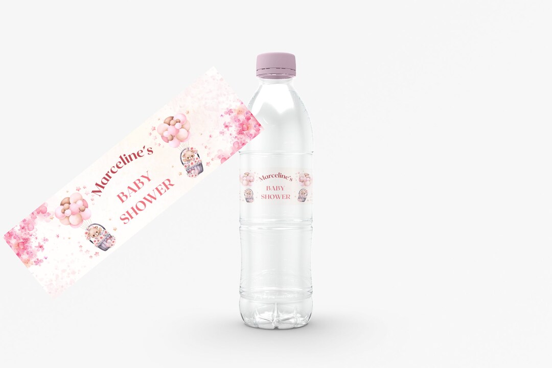 Printed Baby Shower & Birthday Water Bottle Label, Water Bottle Label ...