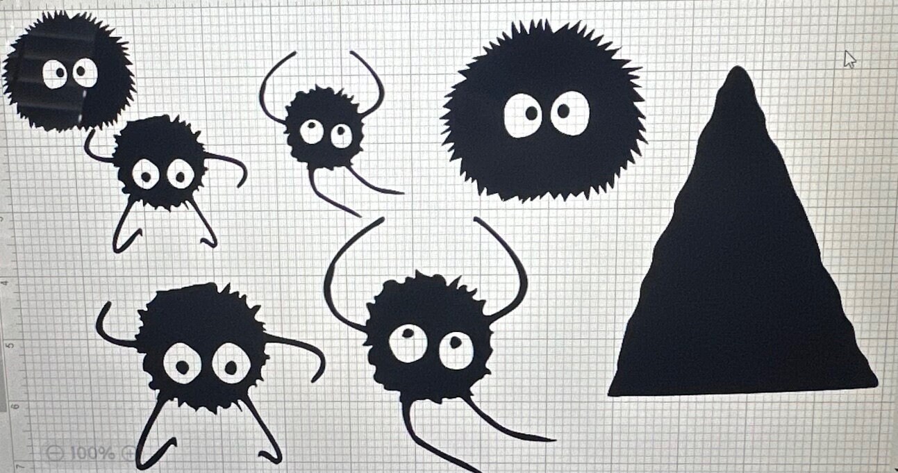 Soot Sprite Inspired Vinyl Wall Decal - Etsy