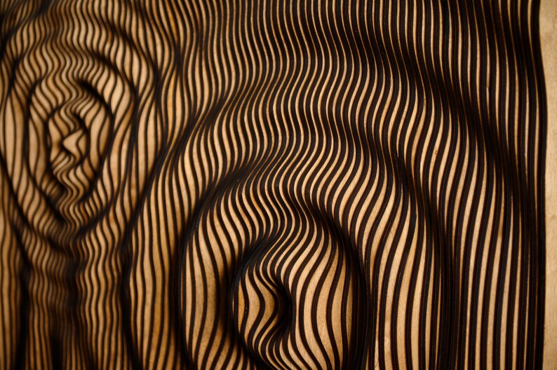 Parametric Wall Art Wood Wall Decor Parametric Design Wood Wall Art ...