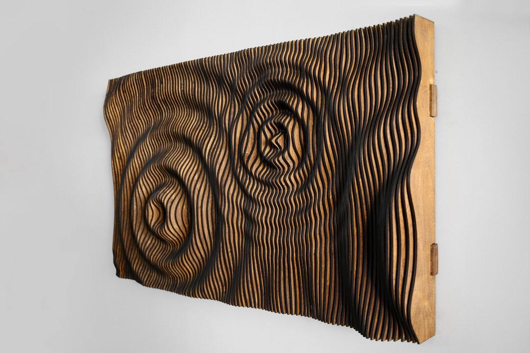 Parametric Wall Art Wood Wall Decor Parametric Design Wood Wall Art ...