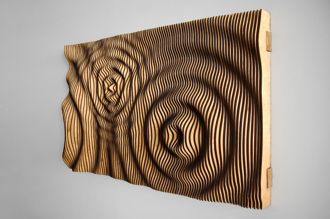Parametric Wall Art Wood Wall Decor Parametric Design Wood Wall Art ...