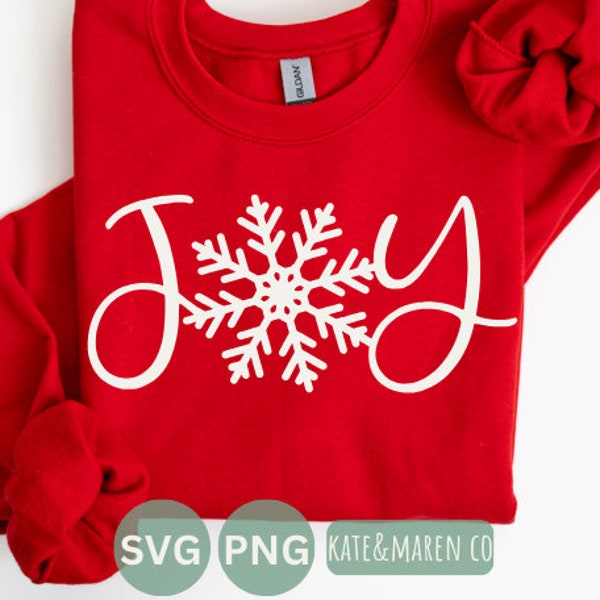 Joy Snowflake Svg - Etsy