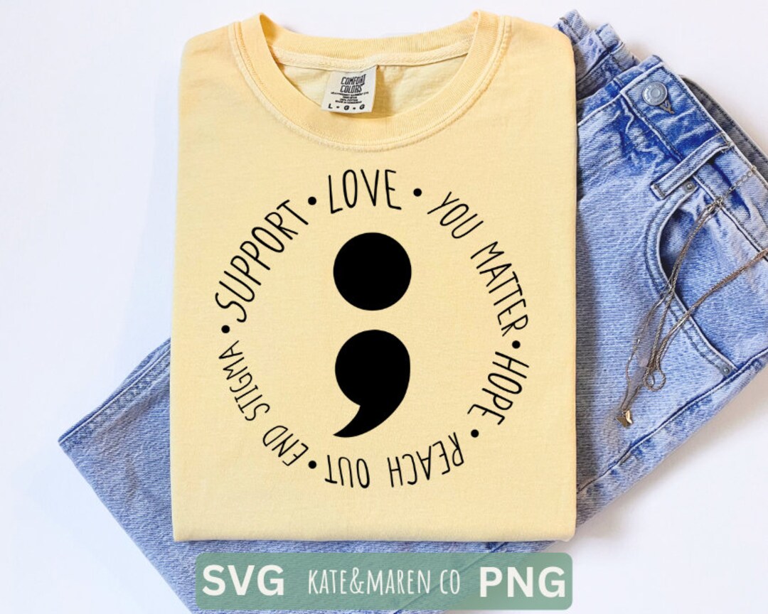 Semicolon Svg, Mental Health Png, Suicide Awareness Svg, You Matter Svg ...