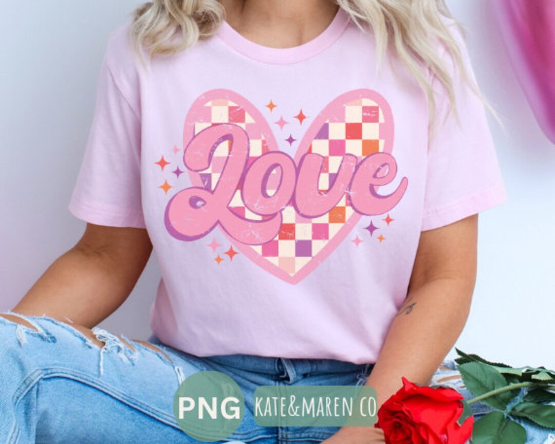 Retro Love Png, Cute Valentine Heart Sublimation, Vintage Heart Png - Etsy