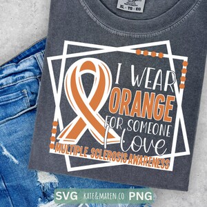 Multiple Sclerosis Svg, MS Awareness Svg, Multiple Sclerosis Orange ...