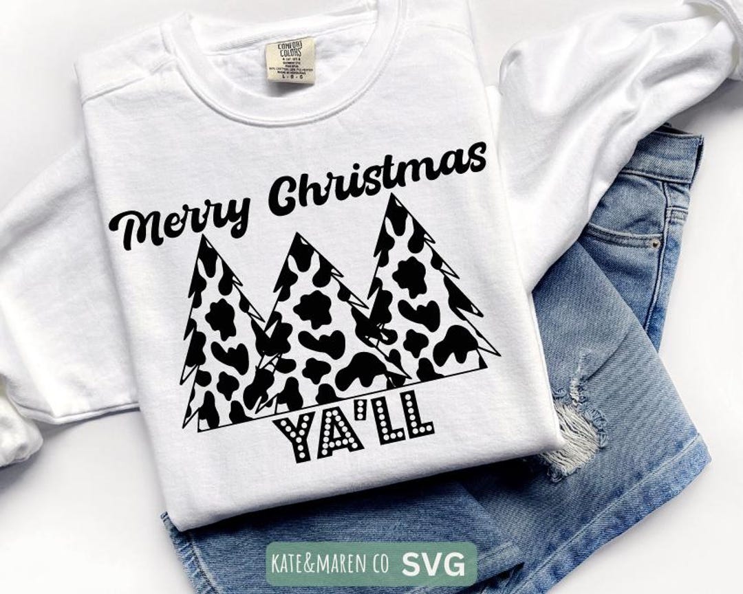 Cow Christmas Tree SVG: Western Print (digital Download) - Etsy