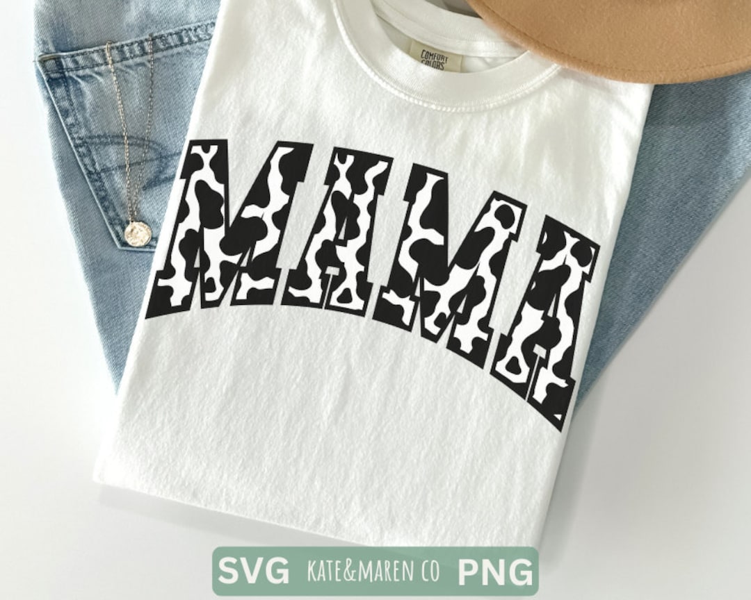 Mama Cow Print Svg, Western Mama Png, Cricut Cut Files and Sublimation ...
