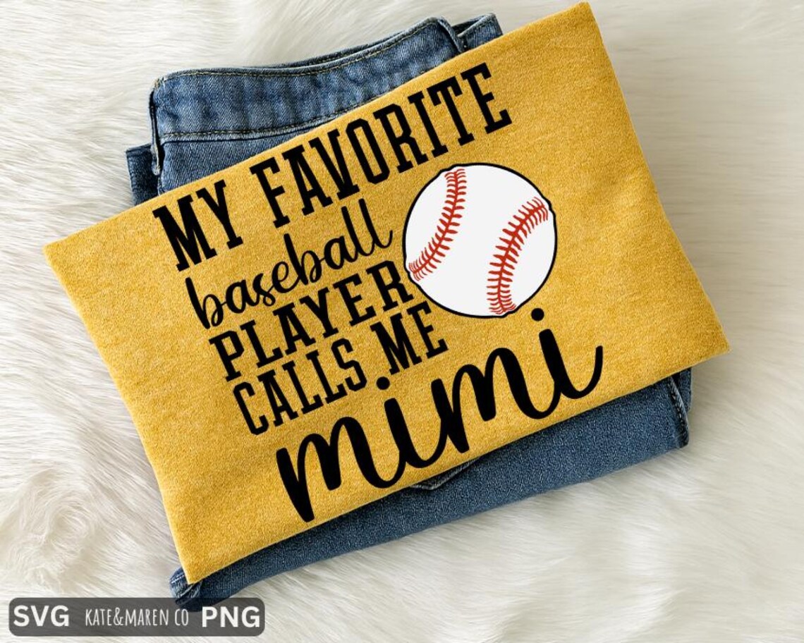 Baseball Mimi SVG PNG: Favorite Player, Grandma Design (digital ...