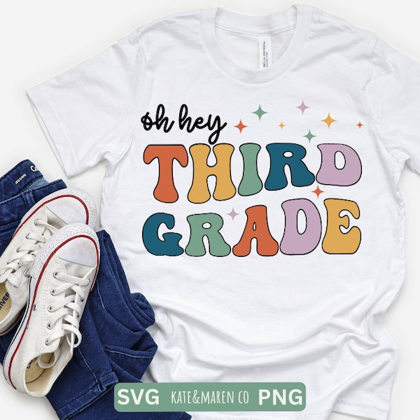 Third Grade Svg - Etsy