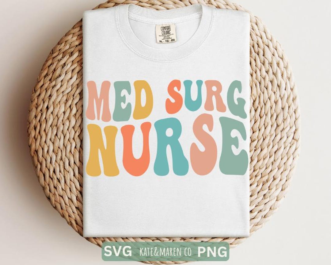 Enfermeira med surg svg, med surg RN png, arquivo de corte cricut de ...