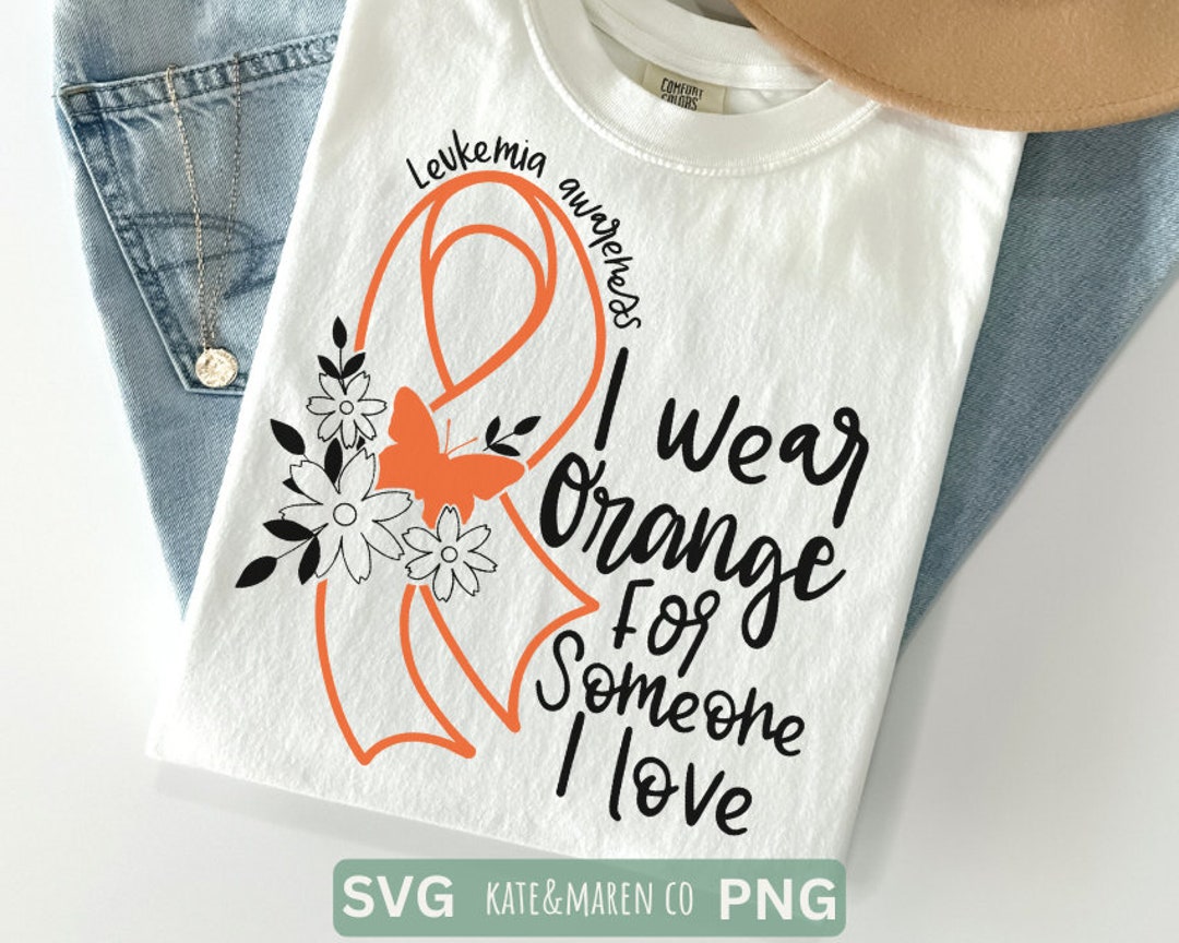 Leukemia Svg, Leukemia Awareness Svg, Leukemia Orange Ribbon Cricut Cut ...