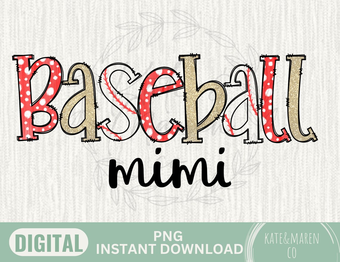 Baseball Mimi Png Mimi Sublimation - Etsy