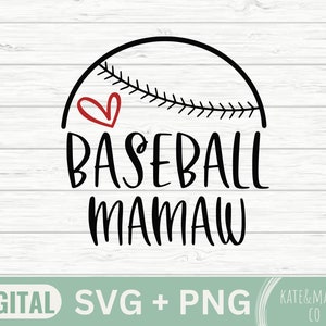 Baseball Mamaw Svg, Baseball Grandma Png, Cricut Cut File and ...