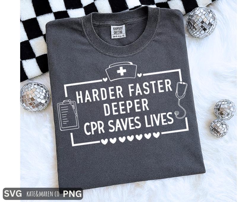 Funny Nurse CPR SVG PNG: Medical Design (digital Download) - Etsy
