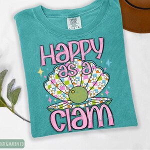 Happy as A Clam PNG: Preppy Summer Beach Design (digital Download) - Etsy