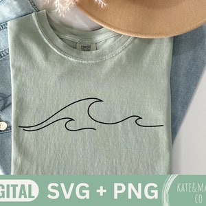 Wave Svg Ocean Waves Png Cricut Cut File and Sublimation - Etsy