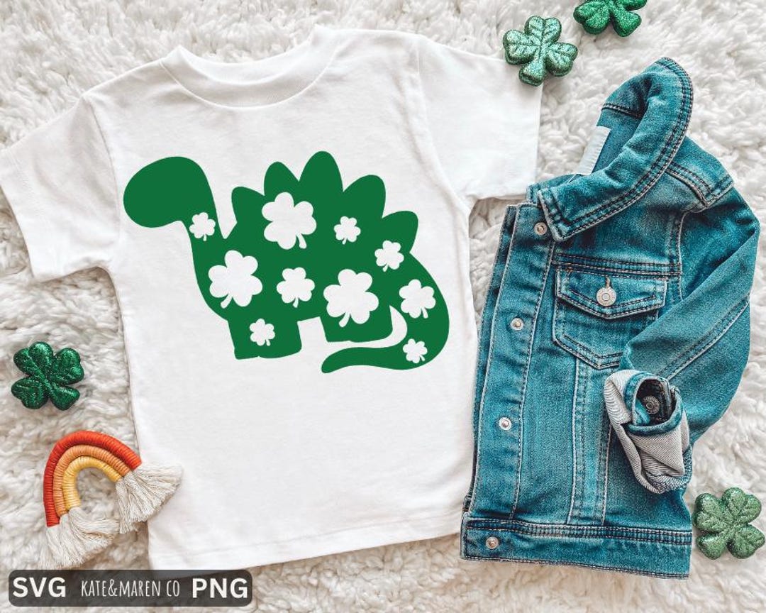 Dinosaur St Patrick SVG PNG: Boys Saint Patty Design (digital Download ...