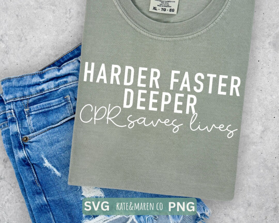 CPR svg, enfermera divertida svg, svg médico, svg más rápido y profundo ...