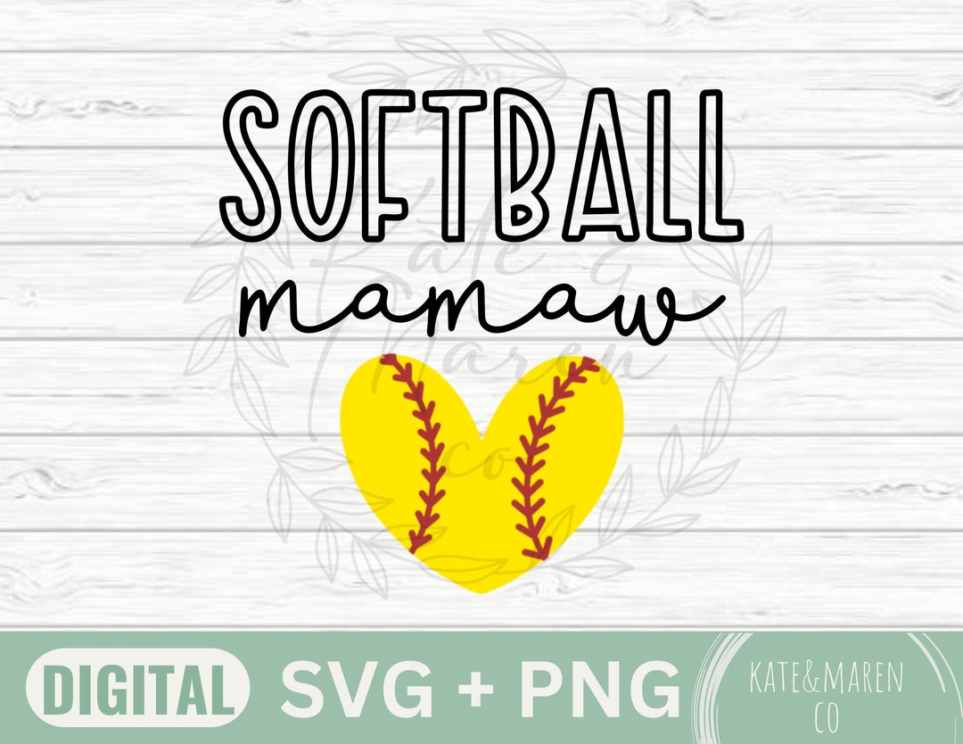 Softball Mamaw Svg That's My Granddaughter Png Cricut - Etsy