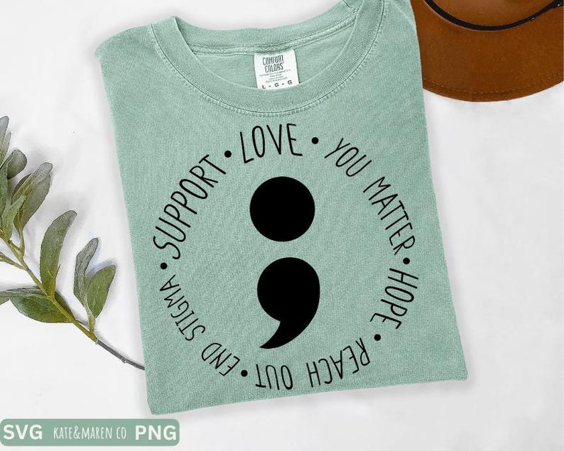 Semicolon Svg, Mental Health Png, Suicide Awareness Svg, You Matter Svg ...