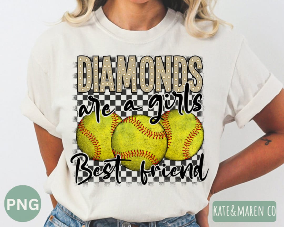 Softball Png, Softball Mom Png, Diamonds Are a Girls Best Friend Png ...