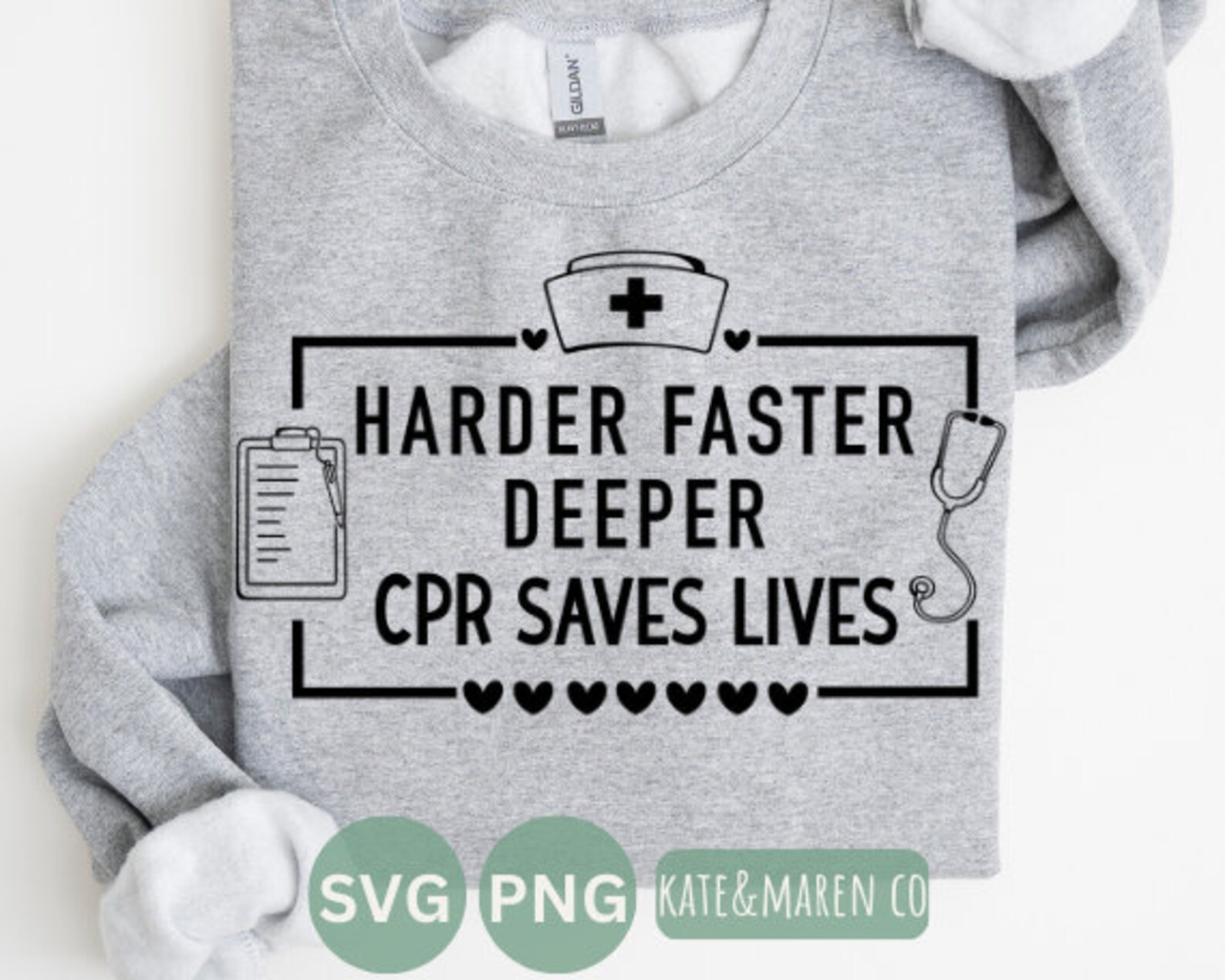 CPR Svg Funny Nurse Svg Medical Svg Harder Faster Deeper - Etsy UK
