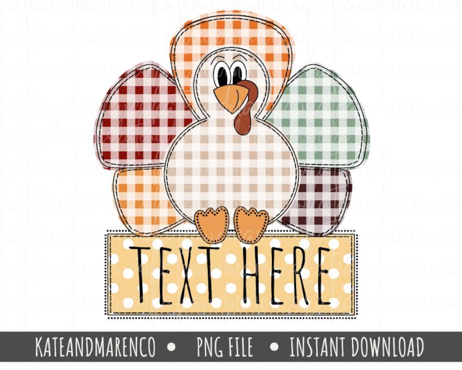 Customizable Thanksgiving Turkey Name Tag PNG: Kids Fall Design ...