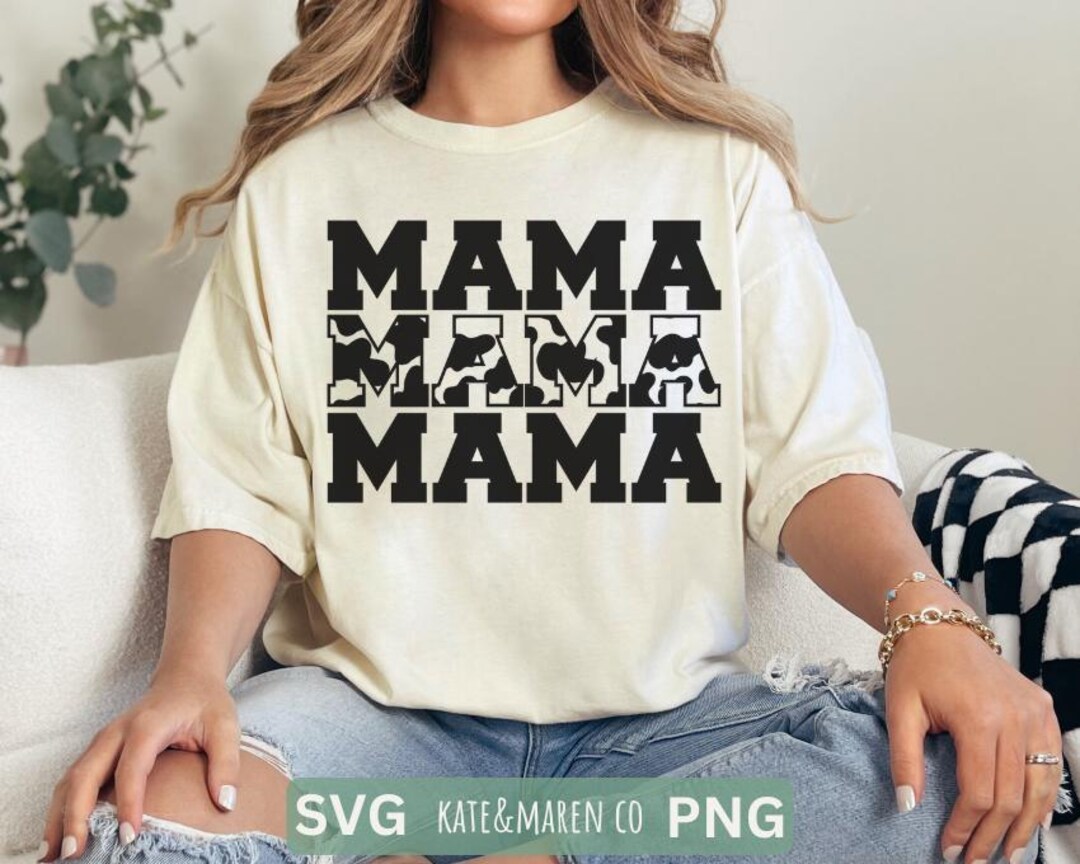 Cow Mama Svg, Mama Cowprint Png, Mama Cricut Cut Files and Sublimation ...