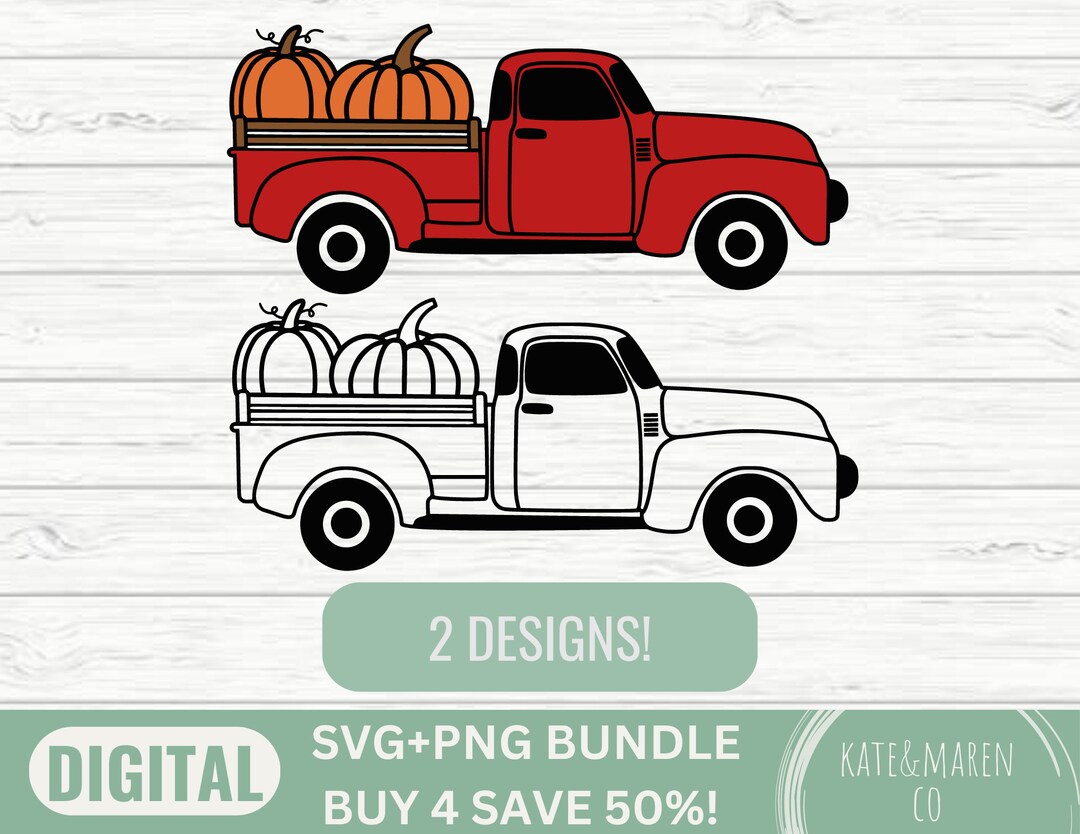 Fall Truck Svg Pumpkin Truck Svg Truck Bundle Svg Happy - Etsy
